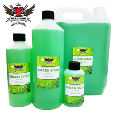 Tattoo Green Antibacterial Soap - MTS - Cleaning & Hygiene - 75ML 0.5L ...