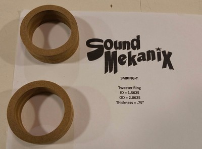 MDF Speaker / Spacer Rings, Tweeter Rings 3/4" Thick One Pair Made In ...