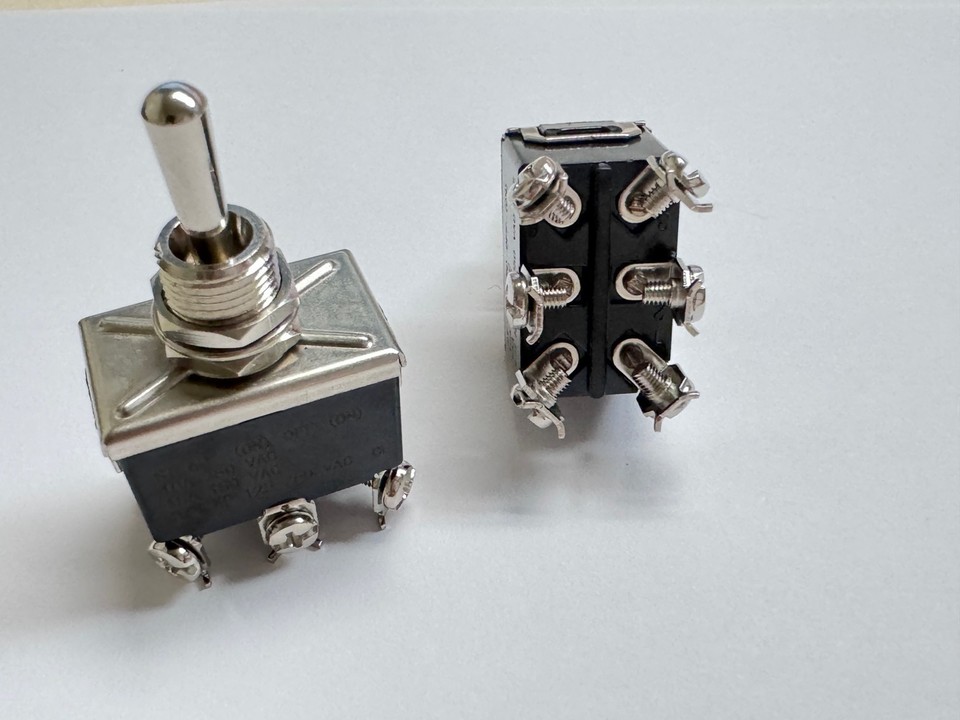 Lowrider Hydraulics or Air Toggle Switch 6 Prong, (on)-off-(on), 2 pcs ...