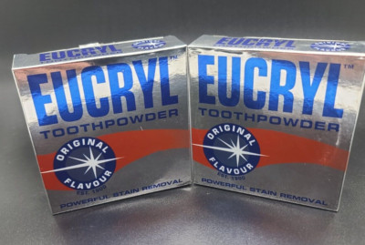 2 Pack New Eucryl Smokers Toothpowder Original 50g, Powerful Stain ...