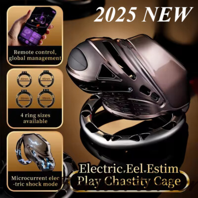 APP Remote Control Chastity Cage with 4 Size Active Ring Abstinence ...
