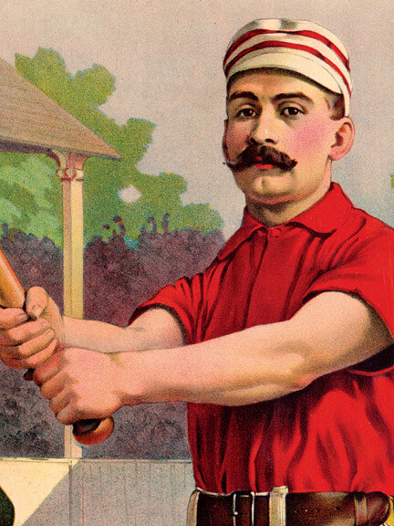 1895 Baseball Batter Poster - Vintage Style Baseball Art Print - 20x24 ...