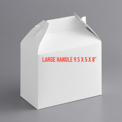 NEW WHITE ECONOMY LARGE HANDLE TAKE OUT BARN BOXES, 125 CT. 9.5X5X8" | eBay