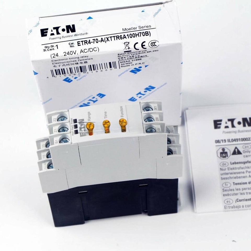 ONE Eaton Moeller ETR4-70-A Electronic Timing Relay New | eBay