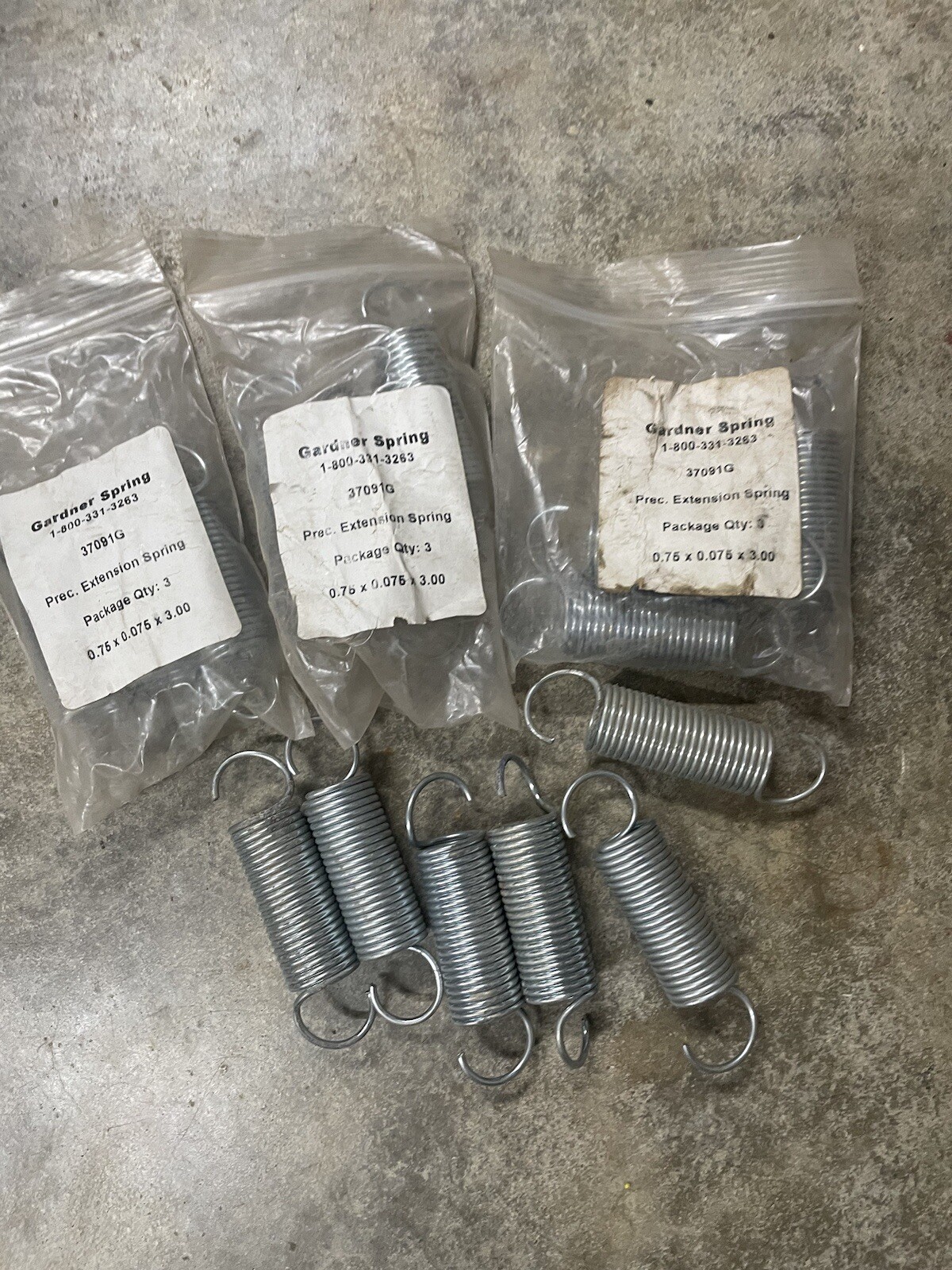 Precision Extension Spring .75” X .075” X 3” Quantity 10 Pieces | eBay