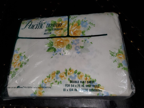 Pacific no iron Double Flat sheet. Extra Strength Muslin. 130 thread ...