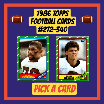 1986 Topps NFL Football Cards #272-340 - Pick A Card - BUY2GET4FREE! | eBay