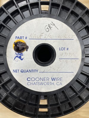 Cooner Wire NMUF 2/30-4046SJ Ultra-Flexible Micro PVC Cable, Gray, 2C ...