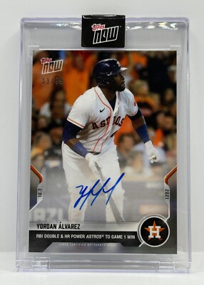 YORDAN ALVAREZ Autographed 2021 Topps Now #922A 33/99 Signed Houston ...