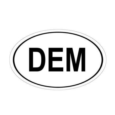 DEM Oval Sticker Decal democratic democrat | eBay