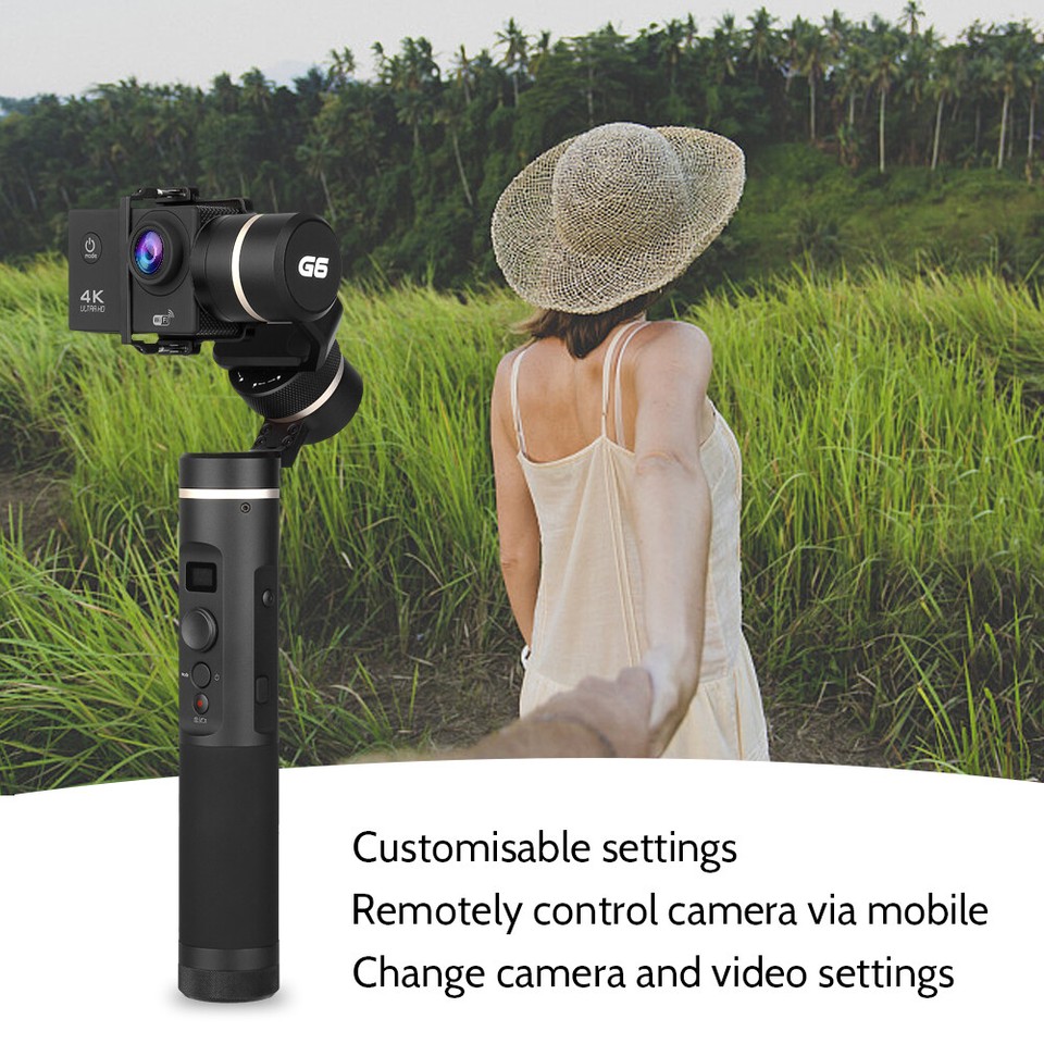 Feiyu G6 3-Axis Wifi Gimbal Stabilizer for GoPro Hero 7 6 5 4 Action ...
