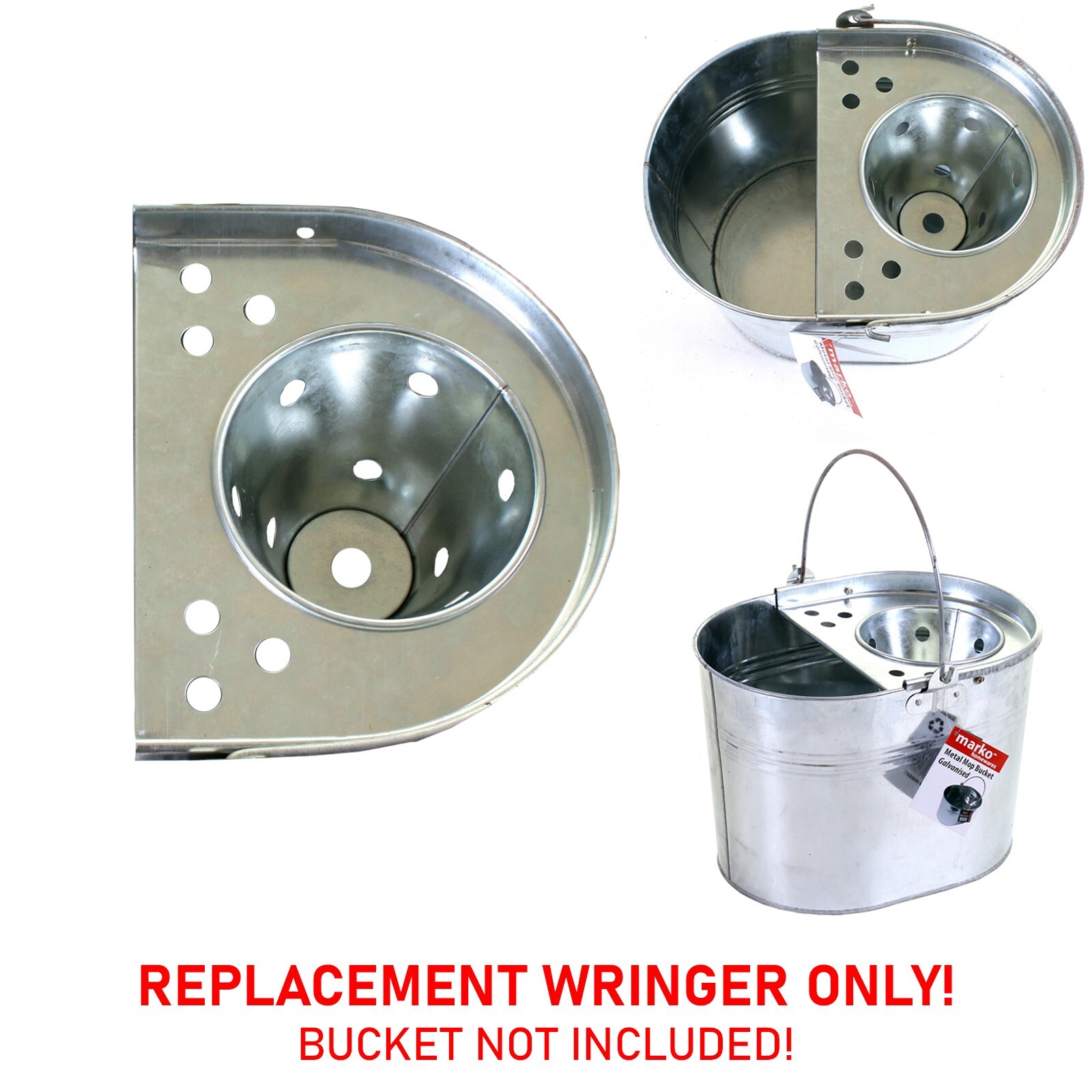 MOP BUCKET WRINGER REPLACEMENT GALVANISED STEEL HEAVY DUTY CLEANING ...
