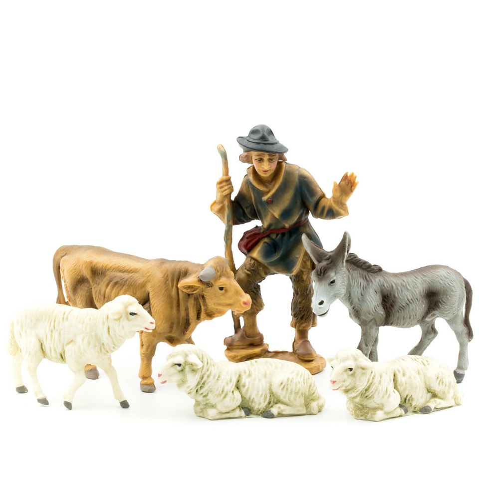 MAROLIN Nativity Figure Set, 12 pcs. (Plastic Material), 4.75 inch ...