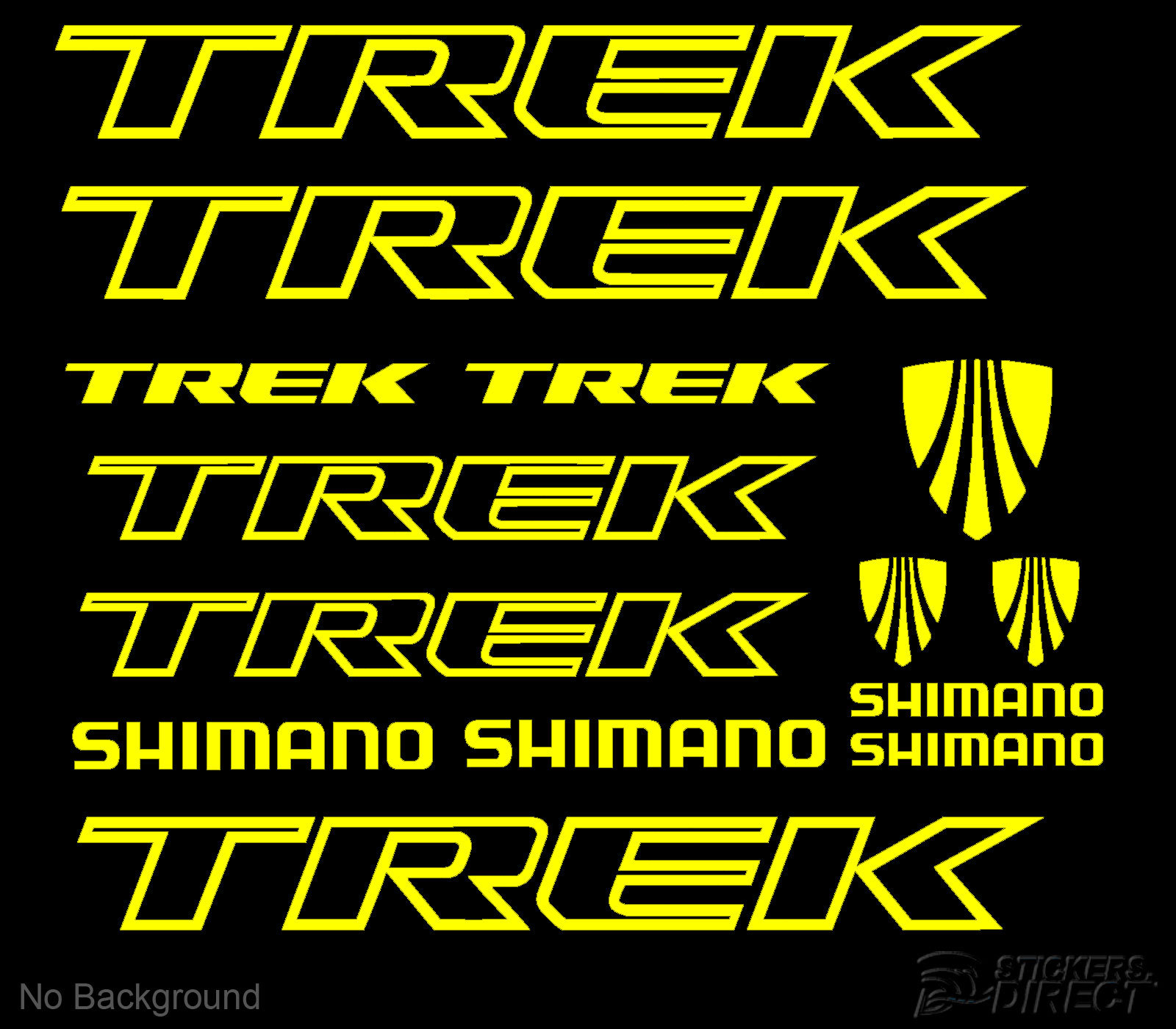 Trek Decals Set of 14 Cycling Bike MTB Outline Stickers Outdoor Vinyl ...