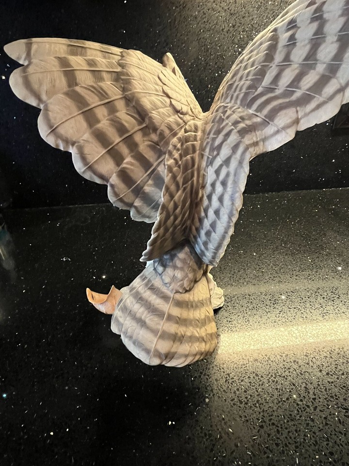 FRANKLIN MINT/PORCELAIN THE GREAT HORNED OWL GEORGE MCMONIGLE SCULPTURE ...