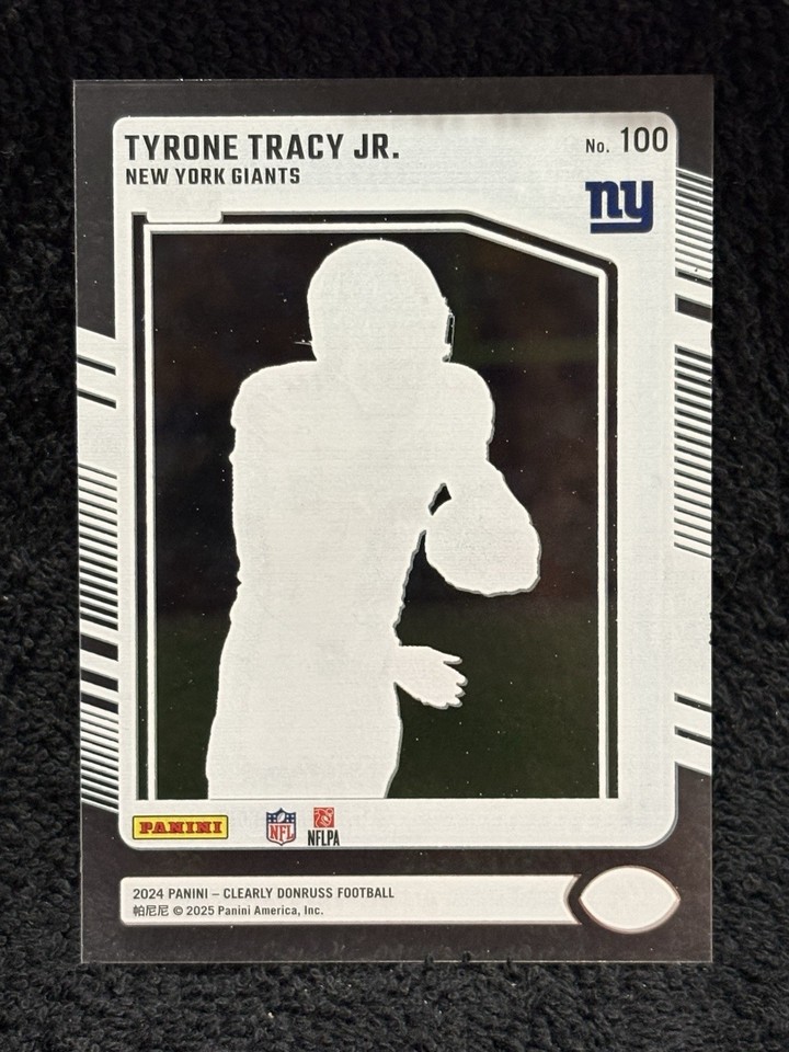 2024 Panini Donruss Clearly Tyrone Tracy Jr. Base #100 (RC) New York ...