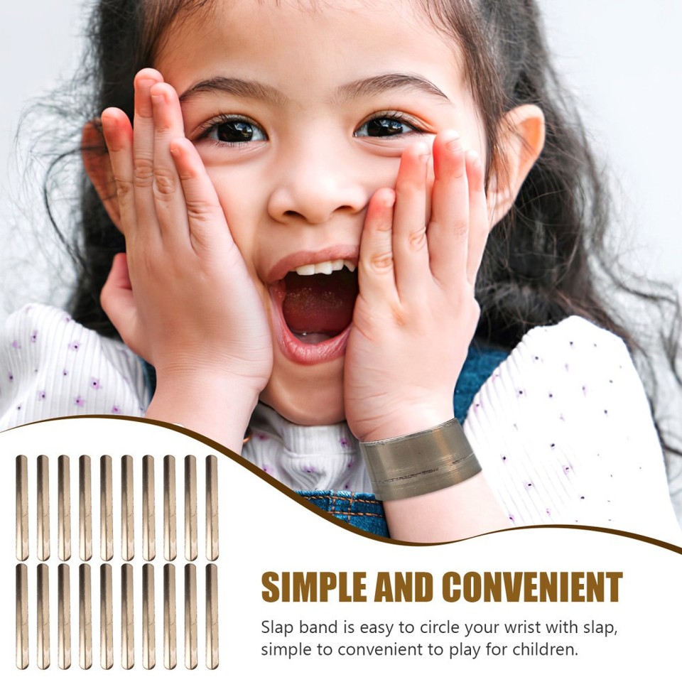 Metal Slap Bracelets Slap Wristbands Kids Children Snap Bracelet Bulk ...