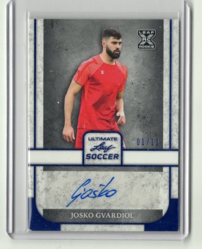 2022 Leaf Ultimate Soccer Josko Gvardiol BLUE AUTO AUTOGRAPH RC XRC 1/ ...