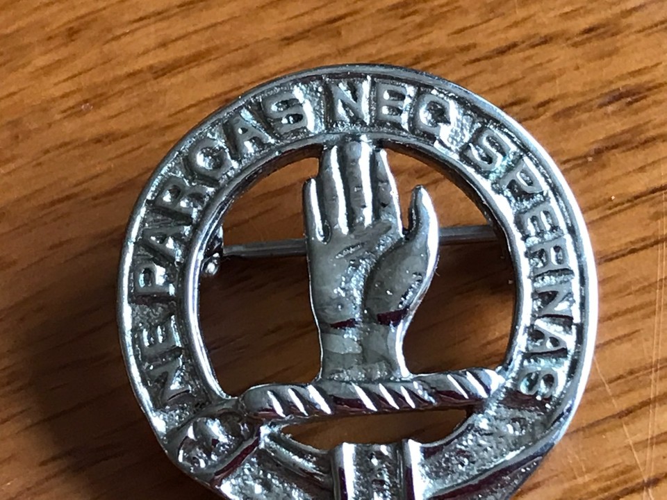 Vintage Scottish Clan LAMONT Lapel Badge / Brooch / Kilt Pin - Motto ...