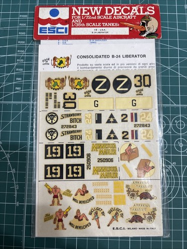 ESCI 1/72 B-24 Liberator Decal Sheet | eBay