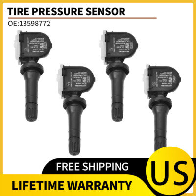 Set of (4) Tire Pressure Monitor Sensor TPMS OEM#13598772 For GM Chevy ...