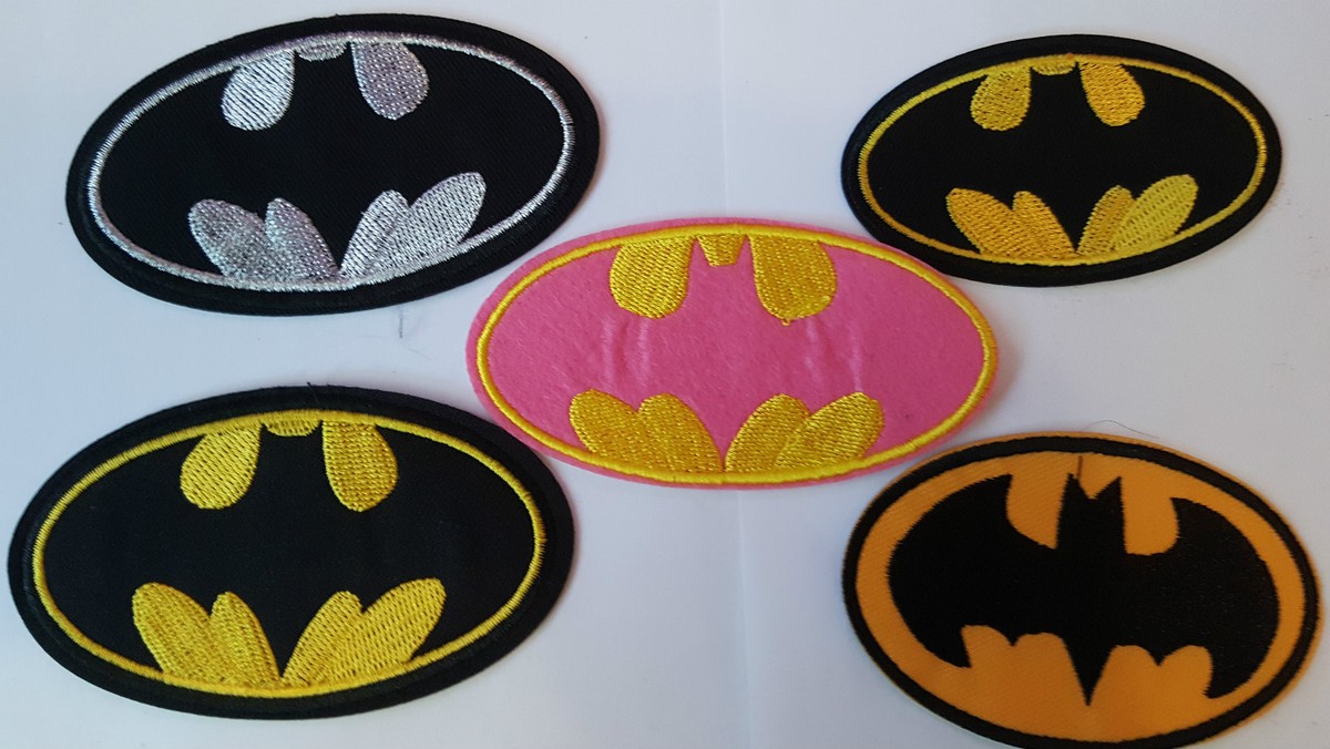 Batman Felt Logo Yarmulka W/ Vinyl Name Batman Double Header USA