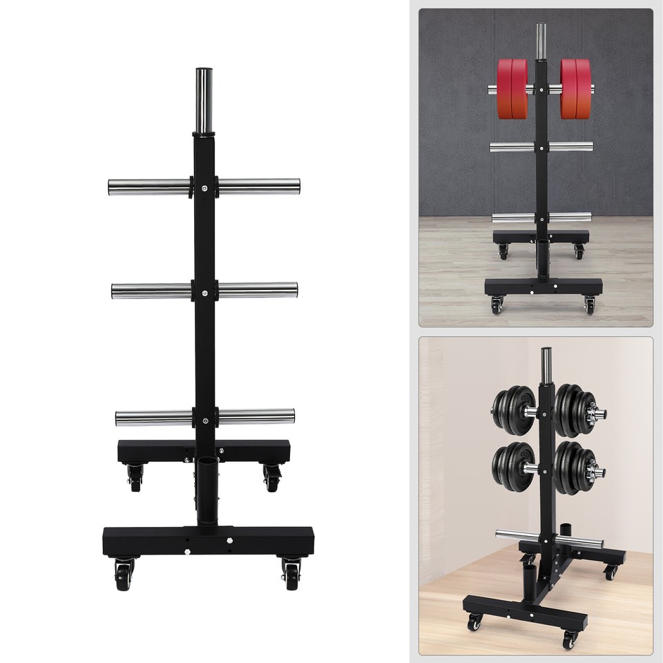 Olympic Weight Tree Heavy-Duty Bumper Plate Rack for Home Gym Chrome | eBay
