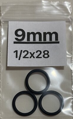 3x High Temperature O-Rings Muzzle Thread Protectors - 9mm .22lr 380ACP ...