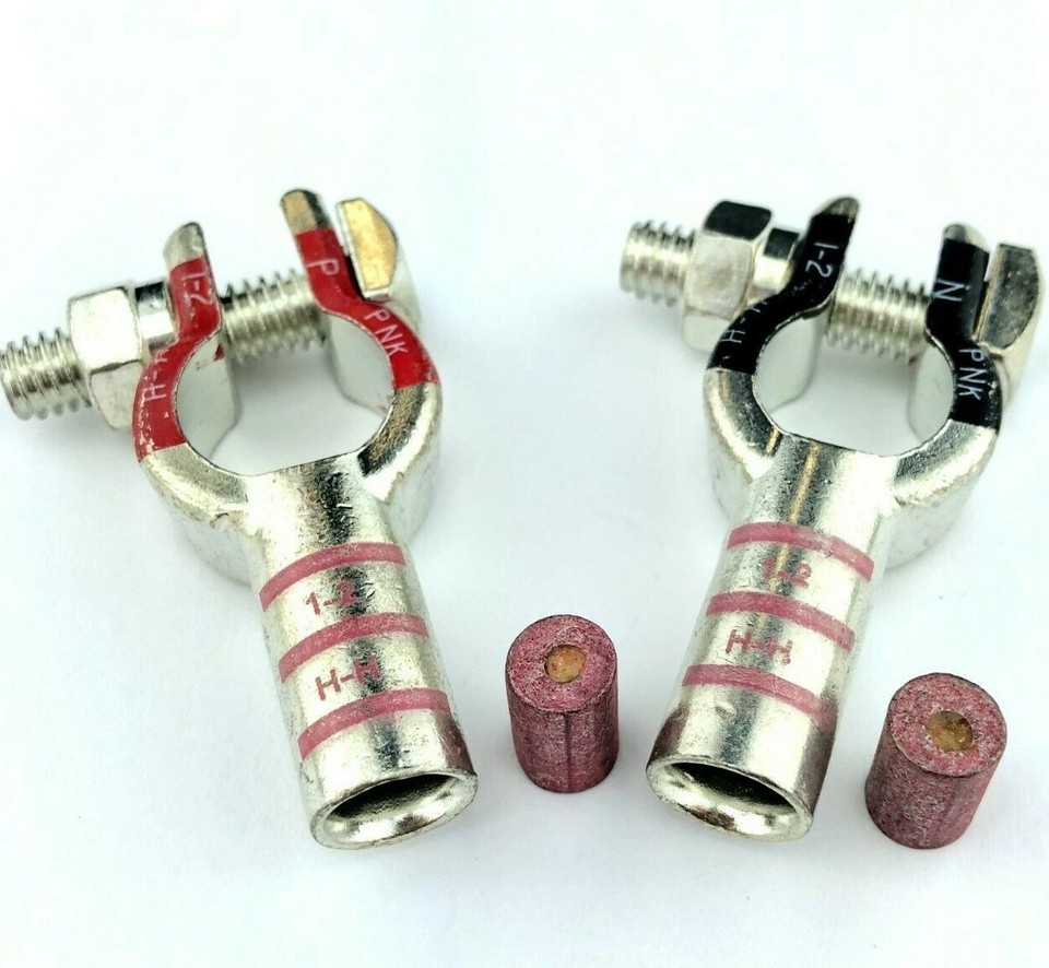 Battery Cable Ends Copper Top Post Terminal Connectors Kit w Solder ...