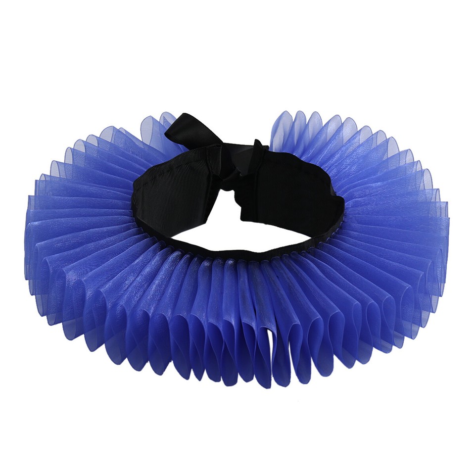 Elizabethan Neck Ruff Ruffle Collar Clown Collar Halloween Cosplay Ruff ...