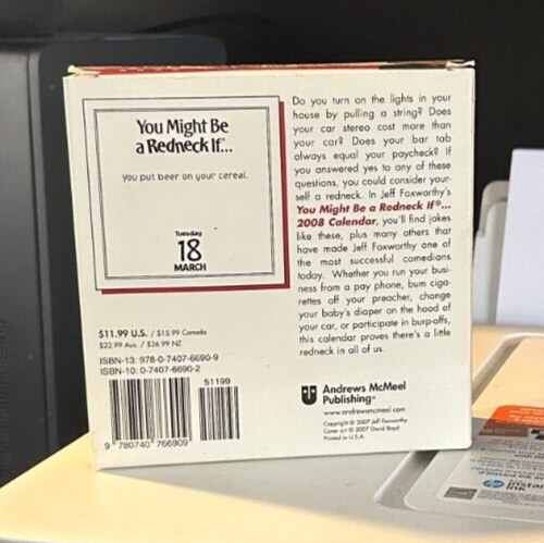 You Might Be a Redneck If... 2008 by Jeff Foxworthy Desktop Calendar ...