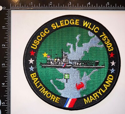 USCG US Coast Guard Cutter Sledge WLIC 75303 Baltimore MD Patch | eBay
