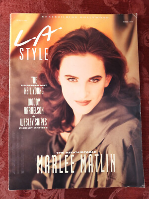 RARE L A STYLE Los Angeles magazine March 1992 Marlee Martin Neil Young ...