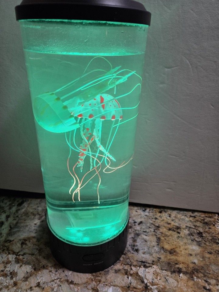 Hypnotic Jellyfish Desktop Aquarium w LED Lights #89171 Hammacher ...