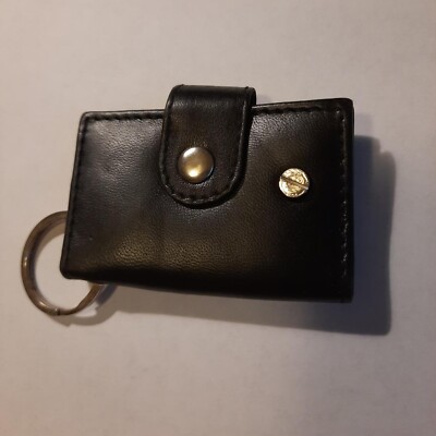 Scan Card Key Chain, Black Leather, NEW | eBay