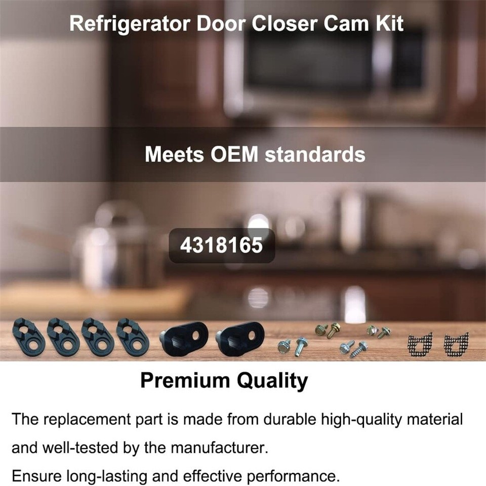 4318165 Refrigerator Door Closing Cam Kit Compatible with Whirlpool ...