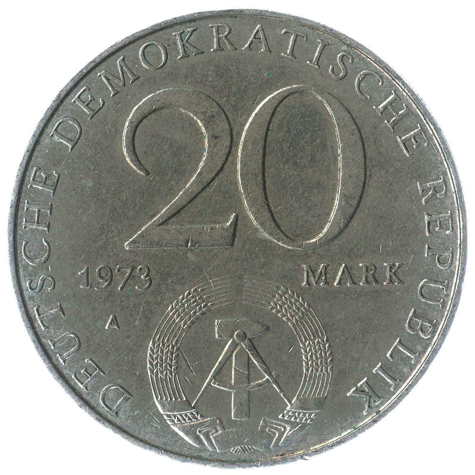 East German 20 Mark Coin | Otto Grotewohl | Deutsche Demokratische ...
