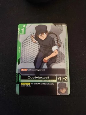 Gundam TCG Duo Maxwell R Alt Art GD01-090 Participation Promo English ...