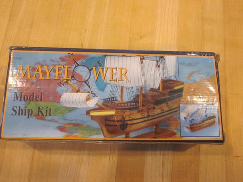 Vtg Mayflower Wooden Model Ship Kit by Bits & Pieces | eBay