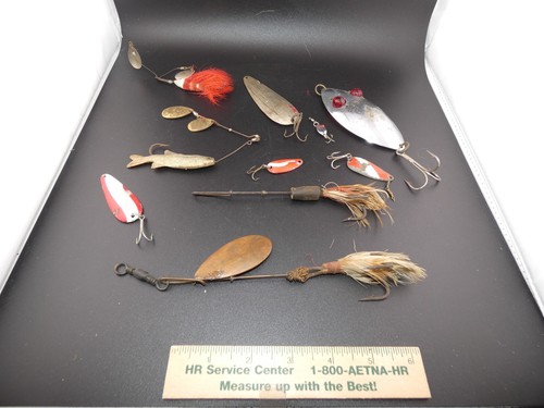 Lot of 10 Old Fishing Lures Spoons Rigs Mepps Red Eye Dardevle ++ | eBay