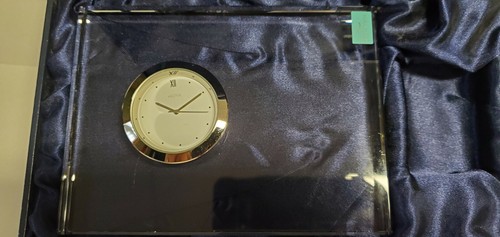 Hoya Crystal Rectangle Desk Shelf Mantel Clock FCP 150C 0410 Missing ...