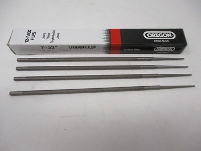 4 Pcs Oregon 70502 Chainsaw File 7/32" or 5.5mm Chain Saw Sharpen Files ...