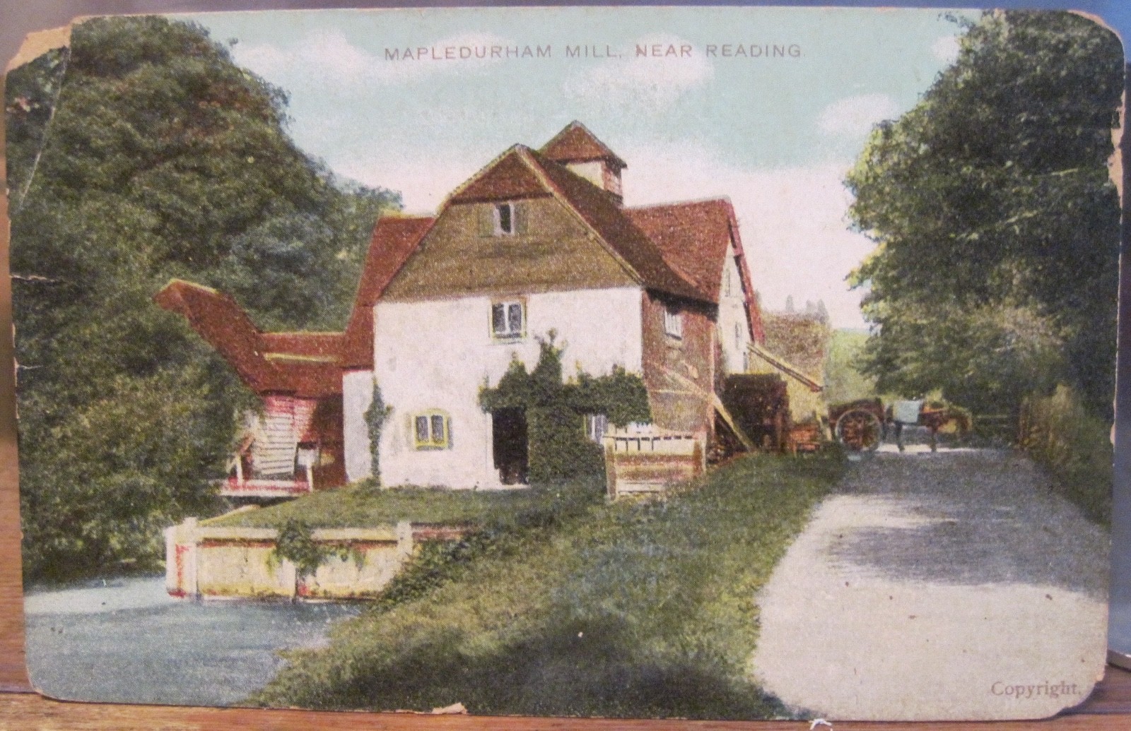 UK Postcard MAPLEDURHAM MILL Near Reading England Berkshire to NS 1913 ...