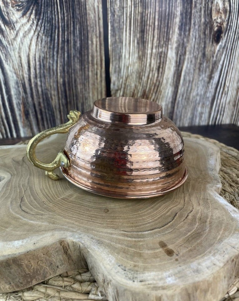 Copper Shaving Bowl HandMade Mug Brush Safety Razor Holder Turkish ...