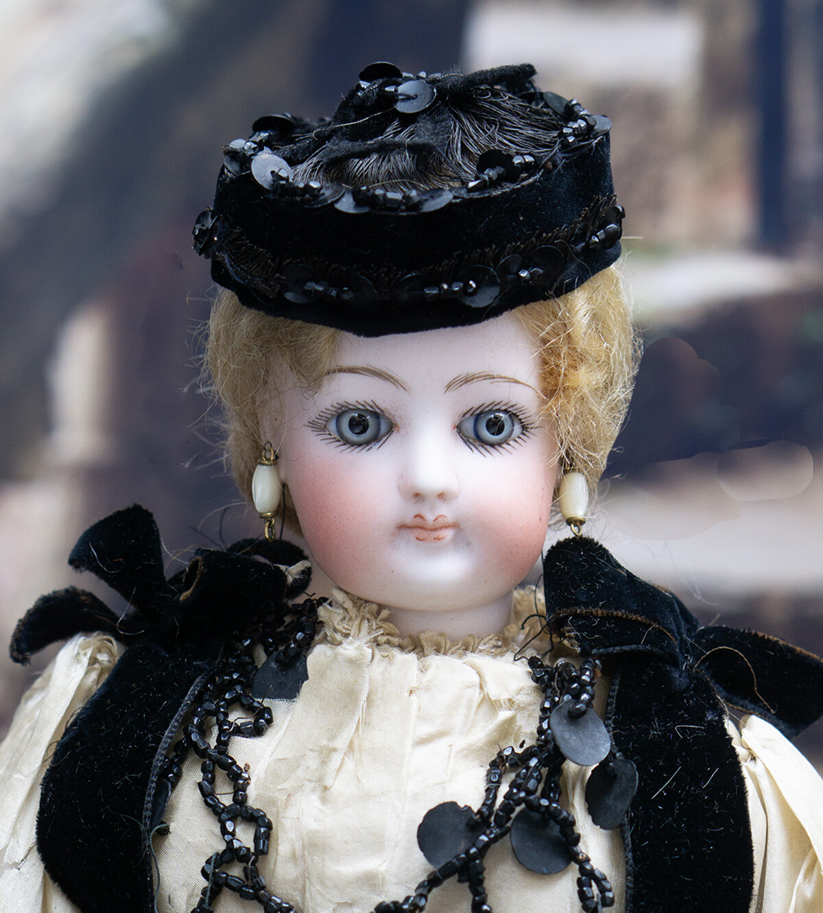 17" ANTIQUE FRENCH FG FASHION DOLL WITH GESLAND BODY AND BISQUE HANDS ...