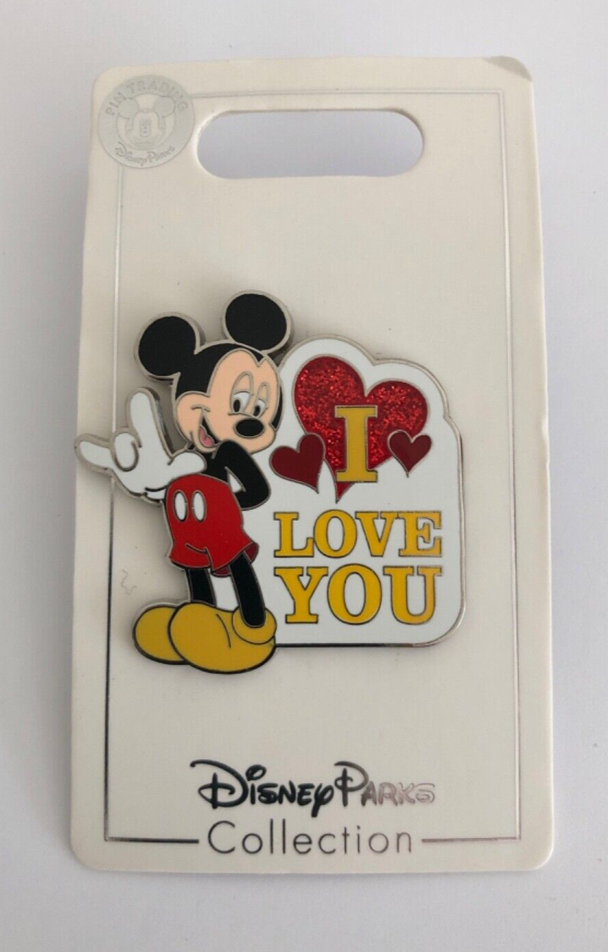 Disney Parks Collection Mickey Mouse I Love You Pin New B1-2-5 | eBay