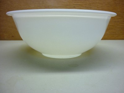 Pyrex Clear Glass Bottom White Nesting Mixing Bowl #325 2.5L | eBay