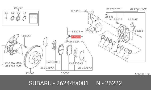 Genuine OE L-Spacer 26244FA001 For Subaru 26244-FA001 online kaufen | eBay