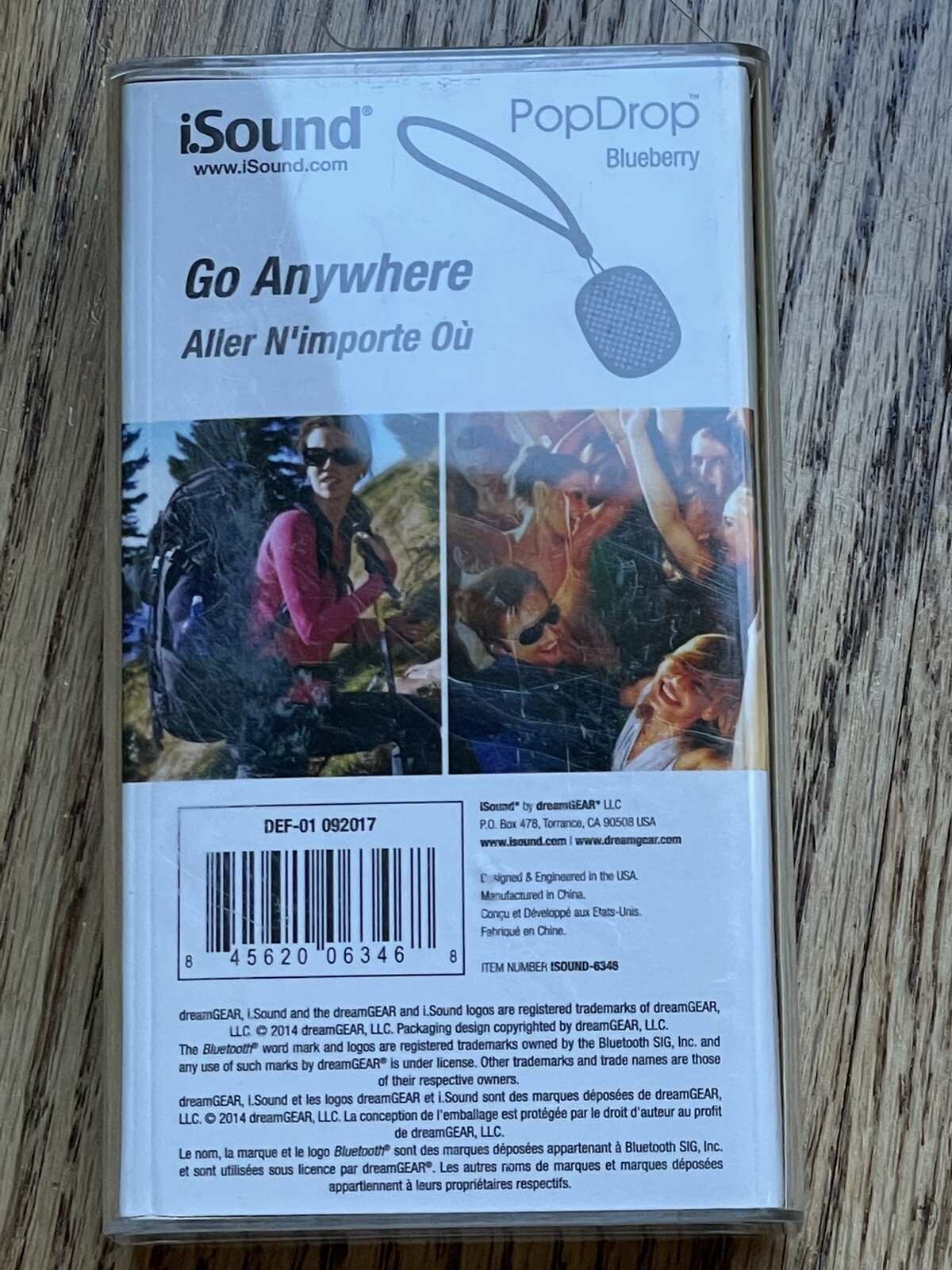 iSound Popdrop Blueberry Bluetooth Wireless Speaker Speakerphone Blue ...