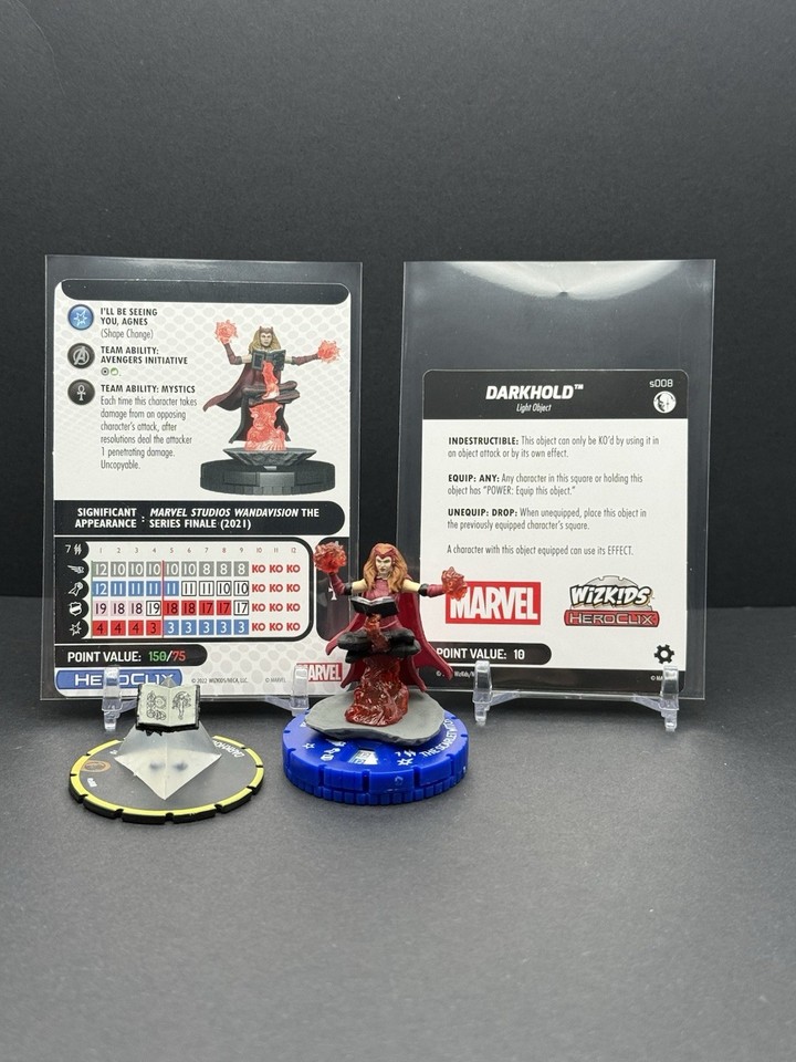 Heroclix Disney Plus Set The Scarlet Witch 050 Chase Rare & Darkhold ...